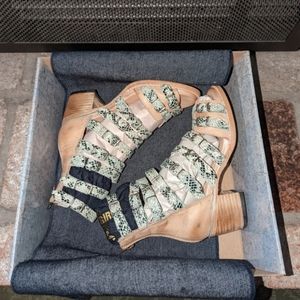 Freebird by Steven | Shoes | Freebird Turquoise Casandra Sandal Bootie Size 7 | Poshmark